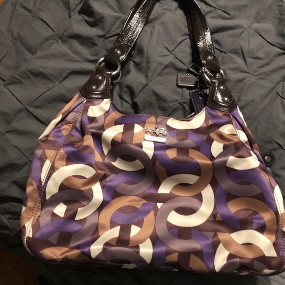 Coach | Bags | Coach Madison Scarf Print Purse | Poshmark